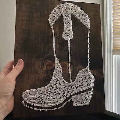 Cowgirl Boot String Art, Cowgirl Nursery, Western Nursery Decor, Costal ...