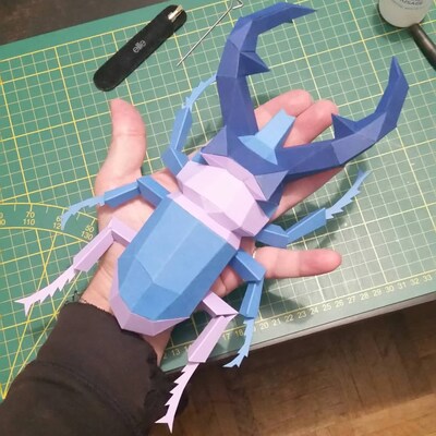 3 Beetles Pack Paper Model,papercraft,diy,low Poly,pdf Papercraft ...