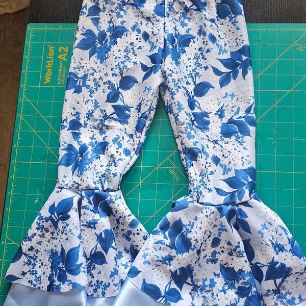 Flare Leggings Pattern, Flared Pants Pattern PDF, Girls Bell Bottom Pattern, Easy Baby Legging ...