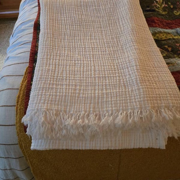 Lightweight Summer Bedspread, Soft Queen Size Bed Cover, King Muslin ...