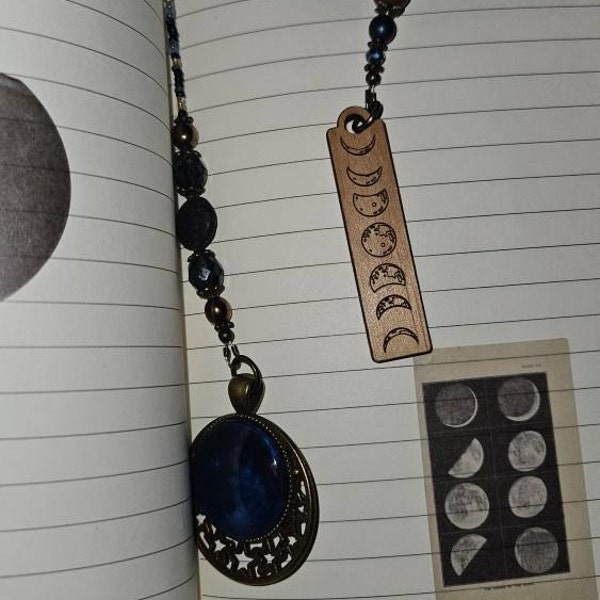 Moon Phase Bookmark, Choose Your Moon, Unique Bookmark, Beaded Moon ...