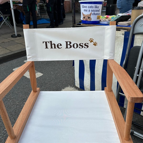 Personalized Grey Director Chair Covers Set for Makeup Artist & Folding ...