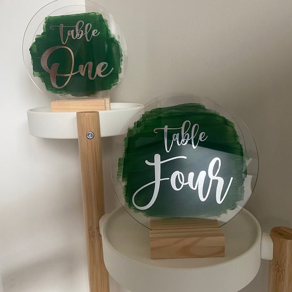 VINYL ONLY Wedding Vinyl Table Numbers Stickers Decal for Seating Plan ...