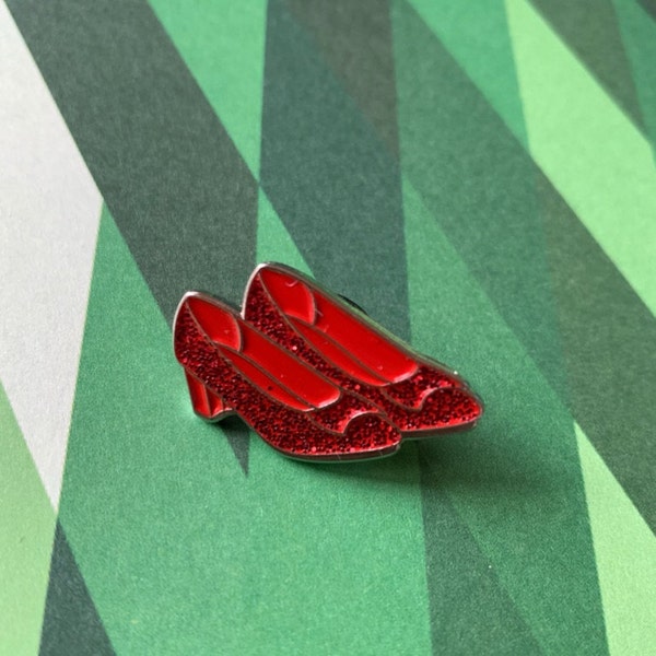 Dorothy Wizard of Oz Ruby Slippers Enamel Pin Badge | There's No Place ...