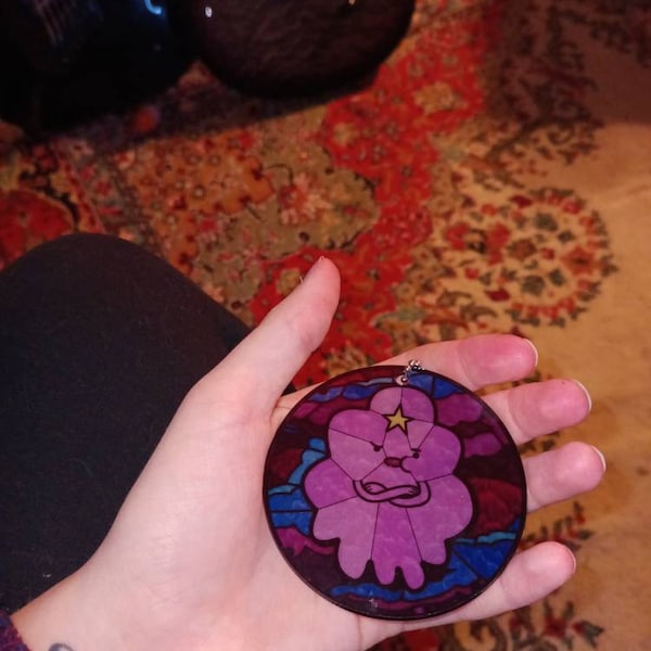 LSP Lumpy Space Princess Suncatcher Stained Glass Look Acrylic 3” Car ...