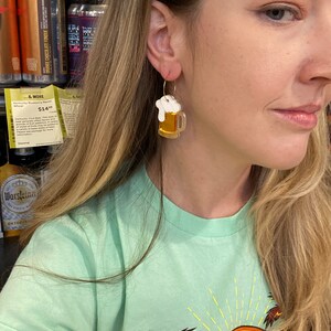 Beer Earrings Statement Earrings Cute Earrings Gift Brewery - Etsy