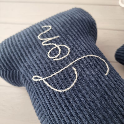 Cursive Name Velvet Pillow zoe , Educational Toy, Initial Cushion ...