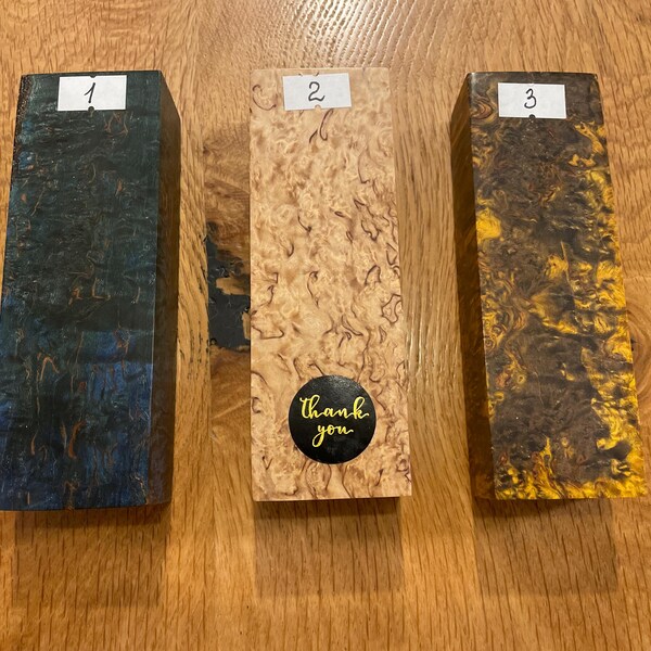 Amber Color. Stabilized Karelian Curly Birch Wood. - Etsy