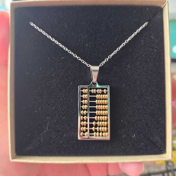 Abacus Necklace | Math Science Jewelry, Fidget Stim Kinetic, Unique ...