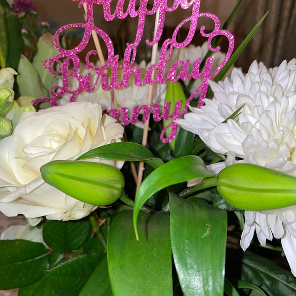 Custom Glitter Cake Topper, Personalised Cake Topper, Any Words, Custom ...