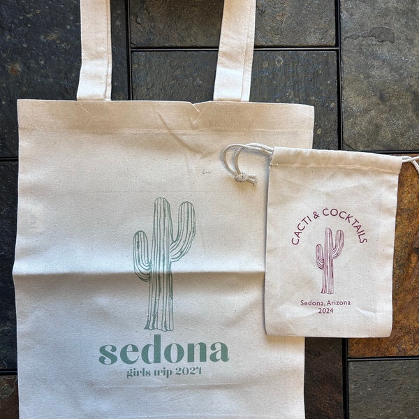 Cacti and Cocktails Bags - Desert Bachelorette Bag - Simple Wedding ...
