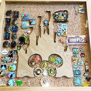Disney Inspired Pin Display Shadowbox mickey, Corkboard, Cork Display ...