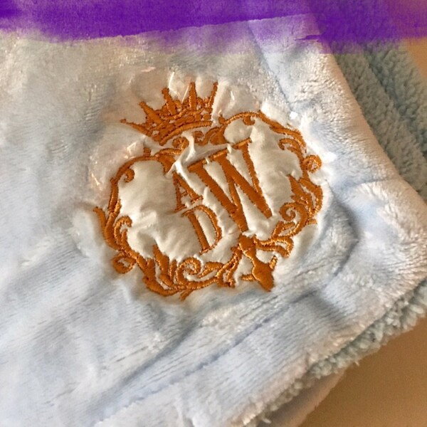 Monogram Frame With Crown Machine Embroidery Design - Etsy