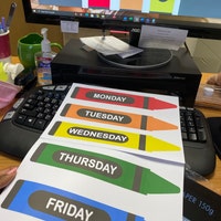 Days of the Week Printable Signs W/activity Squares - Etsy Canada