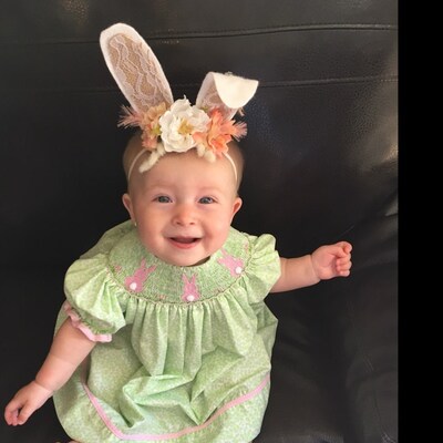 Some Bunny to Love Easter Spring Bunny Rabbit Flower Crown Headband - Etsy