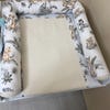 Beige Changing Mat in Fabric, Changing Pad With Accessory Baskets, Baby ...