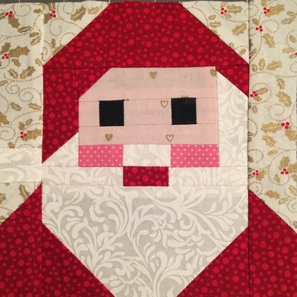 PDF Christmas Quilt Pattern Santa Claus Quilt Pattern - Etsy