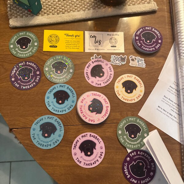 Stickers - Assistance Animals Save Lives - Personalize - I Met an ...