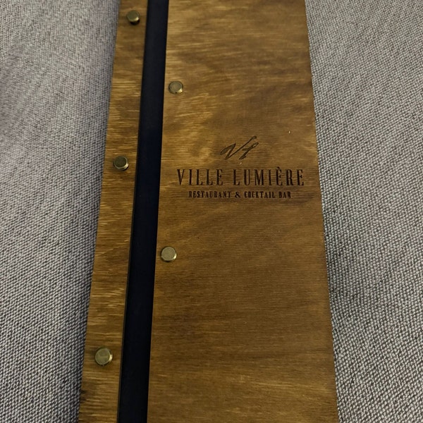 Personalized Menu Holder, Restaurant Menu Folder, Menu Cover Leather ...