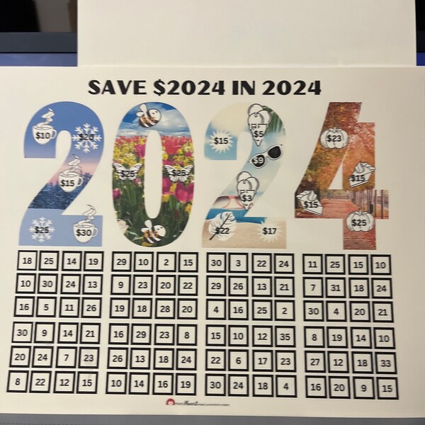 Save 2024 in 2024 Savings Challenge | Printable PDF | DIGITAL DOWNLOAD ...