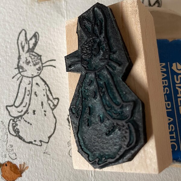Peter Rabbit Stamp, Beatrix Potter Stamp, Baby Shower Rubber Stamp ...