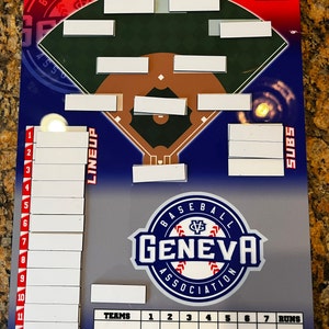 9x12 Metal Custom Dugout Lineup Board - Etsy
