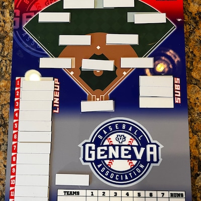9x12 Metal Custom Dugout Lineup Board - Etsy