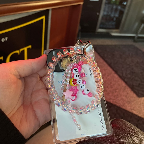 Personalized Keychain // Beaded Keychain // Colorful // Cute // Gift ...