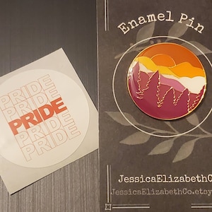 Subtle Lesbian Flag Enamel Pin Mountain Pin Enamel Cute Pin Set Pins Laple Pin Hard Enamel Pin ...