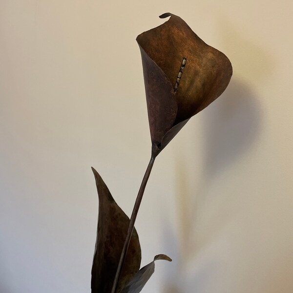 Metal Tulip, Welded Flower Art Steel Wrought Iron Art 6th Anniversary ...