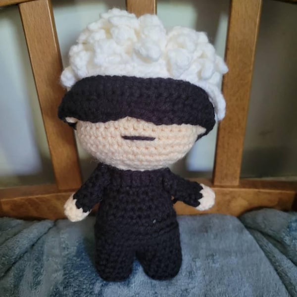 Handmade Gojo Crochet Plushie From Jujitsu Kaisen - Etsy