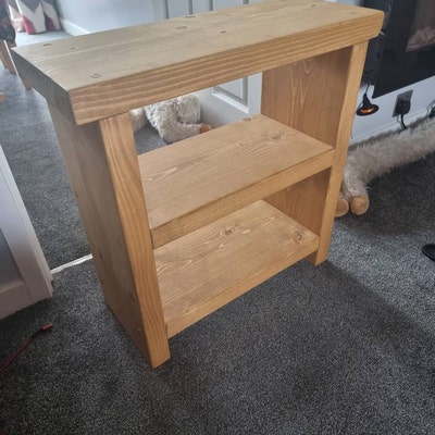 Solid Wood Rustic Small Shelving Unit, Bookcase, Handmade Custom ...