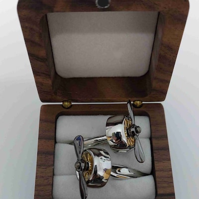 Personalised Aircraft Propeller Cufflinks Custom Cuff Links Gift for ...