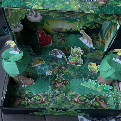 Printable Diorama Cut & Paste Shoebox Project, Create a Ocean Habitat ...