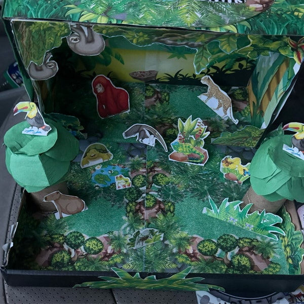 Printable Diorama Cut & Paste Shoebox Project, Create a Ocean Habitat ...