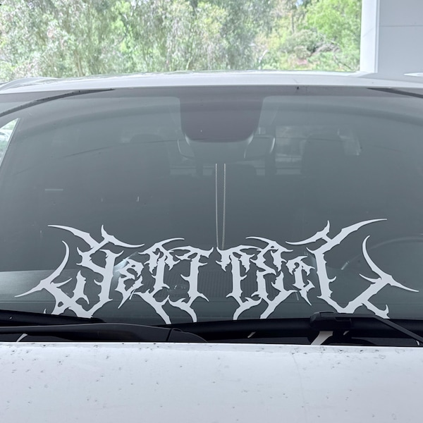 Custom Windshield Decal - Insert Your Own Text Car Decal - Etsy