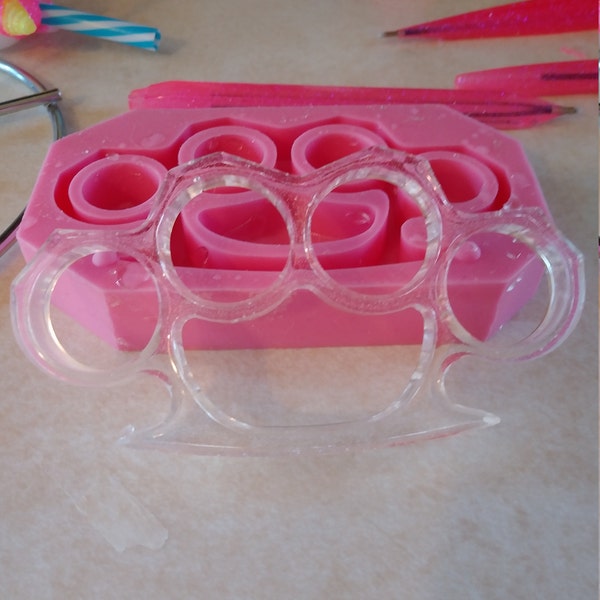 Brass Knuckles Mold Large Full Size Flexible Silicone Mould - Crafts ...