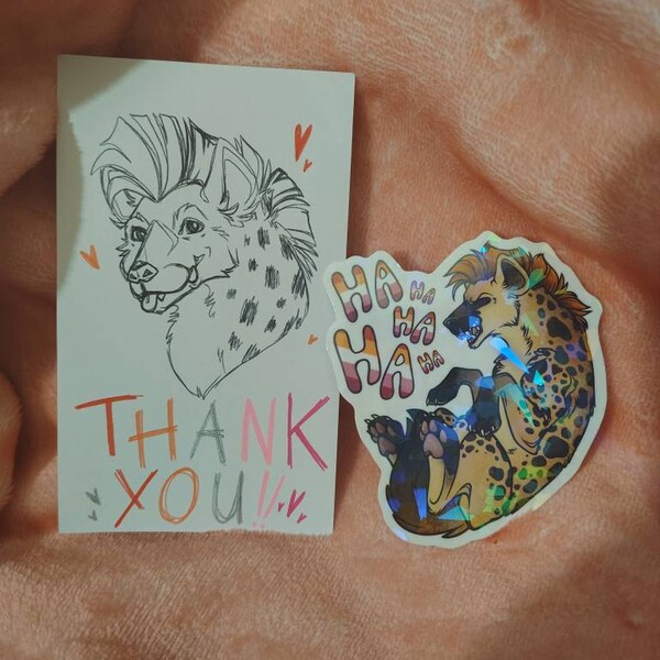 Hyenas With Propeller Hats & Comically Large Lollipops Stickers or ...