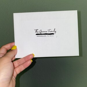 Family Monogram Return Address Stamp Personalized Custom | Etsy