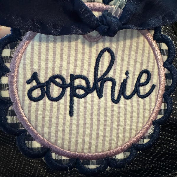 Backpack Name Tag Bag Tags, Luggage Tags, Monogrammed Gift Embroidered ...