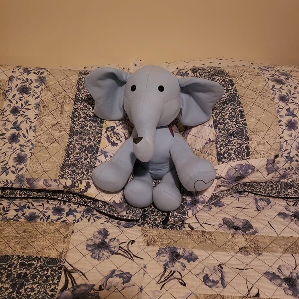 Memory Elephant // Keepsake Elephant // Custom Order Stuffed Elephant ...