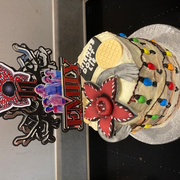 Edible Handmade Unofficial Stranger Things Fondant Cake Topper Sugar ...