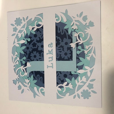 3D Flower Split Monogram A-Z Shadow Box, Alphabet Family Name SVG ...