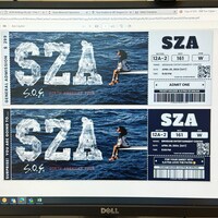 SZA SOS Tour Konzertkarte Canva Template Ticket Überraschungsgeschenk ...