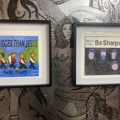 The Be Sharps Album Cover Simpsons Watercolour Print, Scenic Simpsons ...