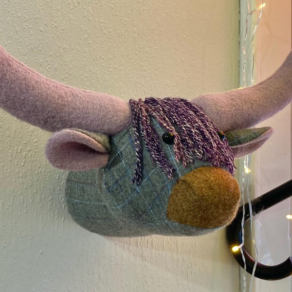 Faux Highland Cow Head Wall Decoration Sewing Pattern and Tutorial. - Etsy