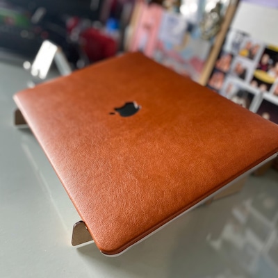 Gentry Orange Brown Vegan Leather Hard Case Cover for MacBook Air 13 ...
