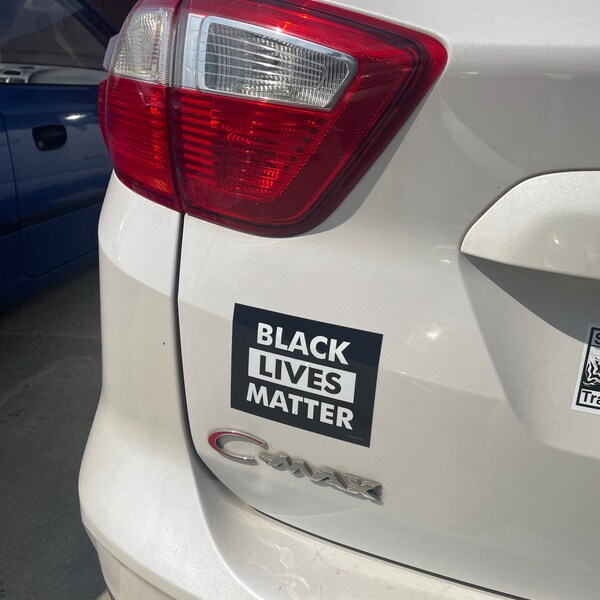 Black Lives Matter Bumper Sticker // 6”x4.5” // Protective Gloss Layer ...