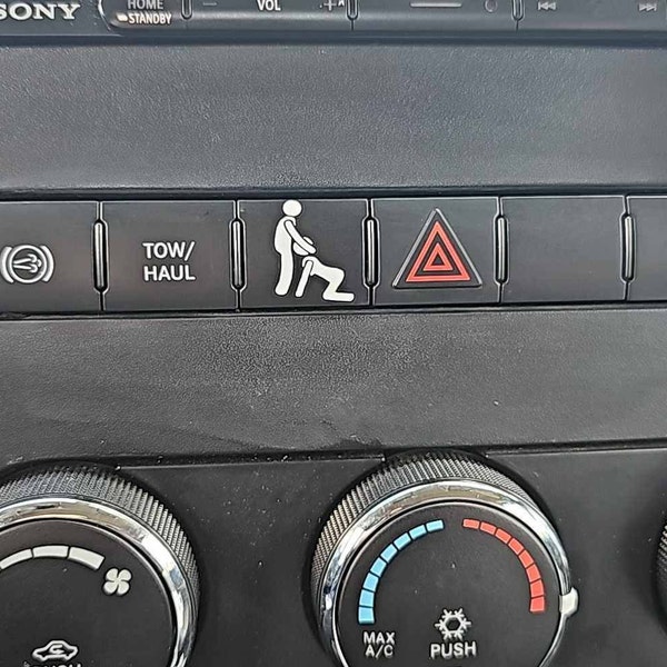 Road Head Vinyl Car Button Decal - Etsy