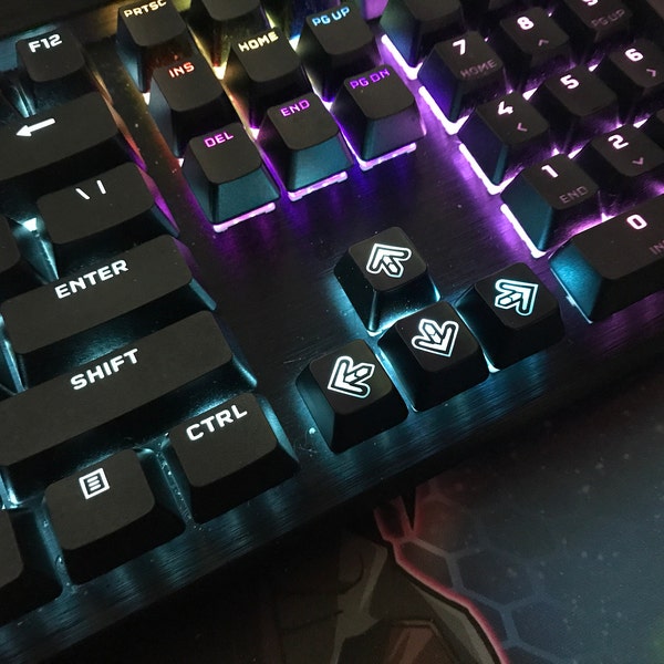 DDR Arrow Keycap Set, Artisan Keycaps, Custom Keys for Cherry MX ...